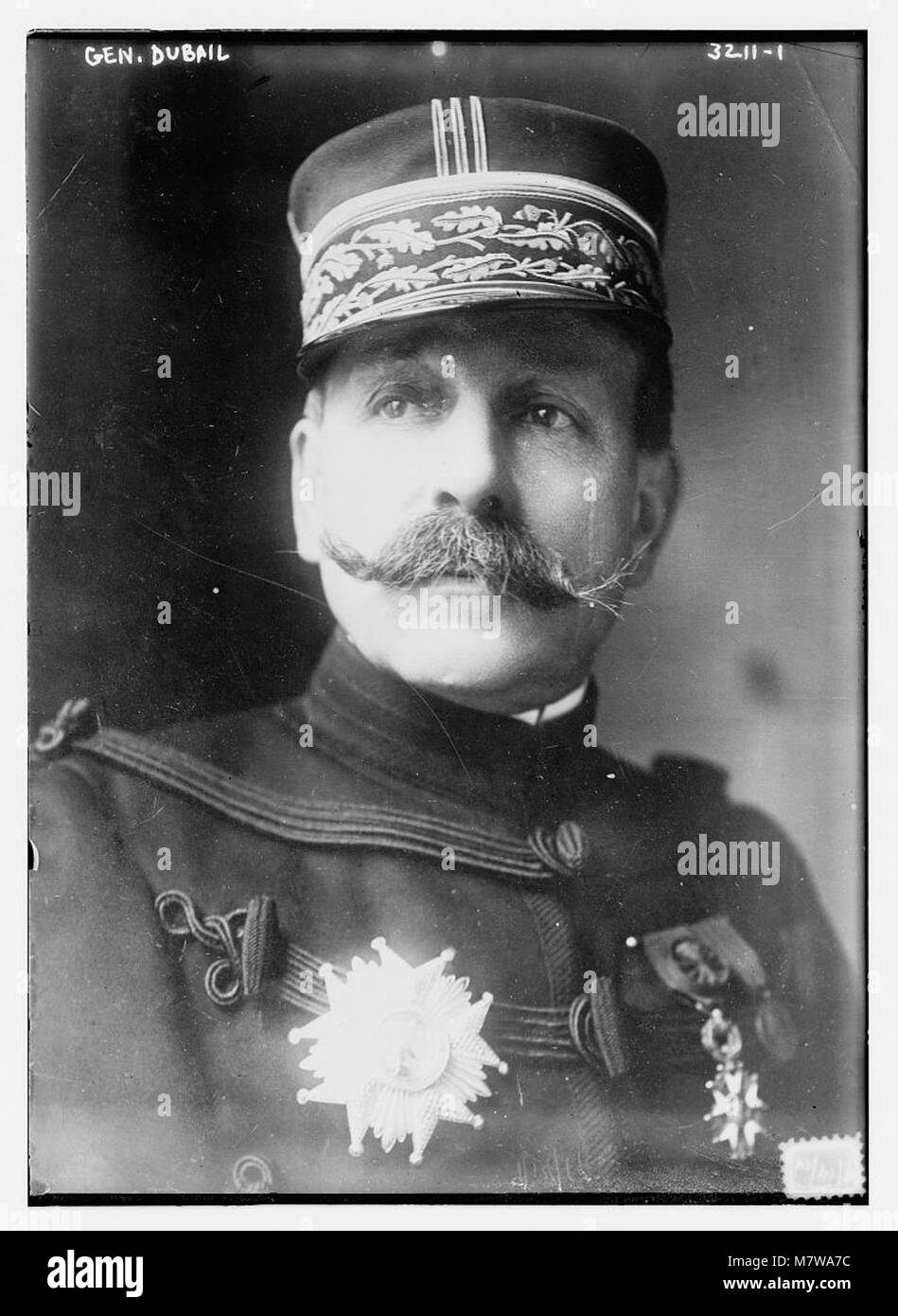 A portrait of General Dubail, a prominent military leader, showcasing ...