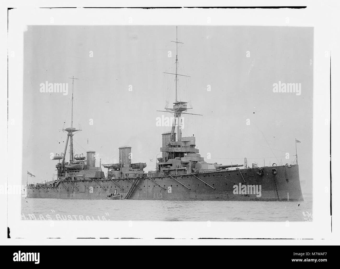 Photograph of the H.M.A.S. Australia, an Australian Navy warship ...