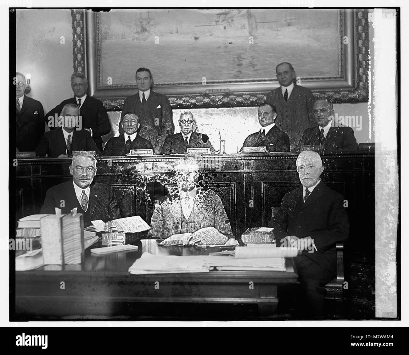 A photograph of the House Naval Affairs Committee meeting on January 30 ...