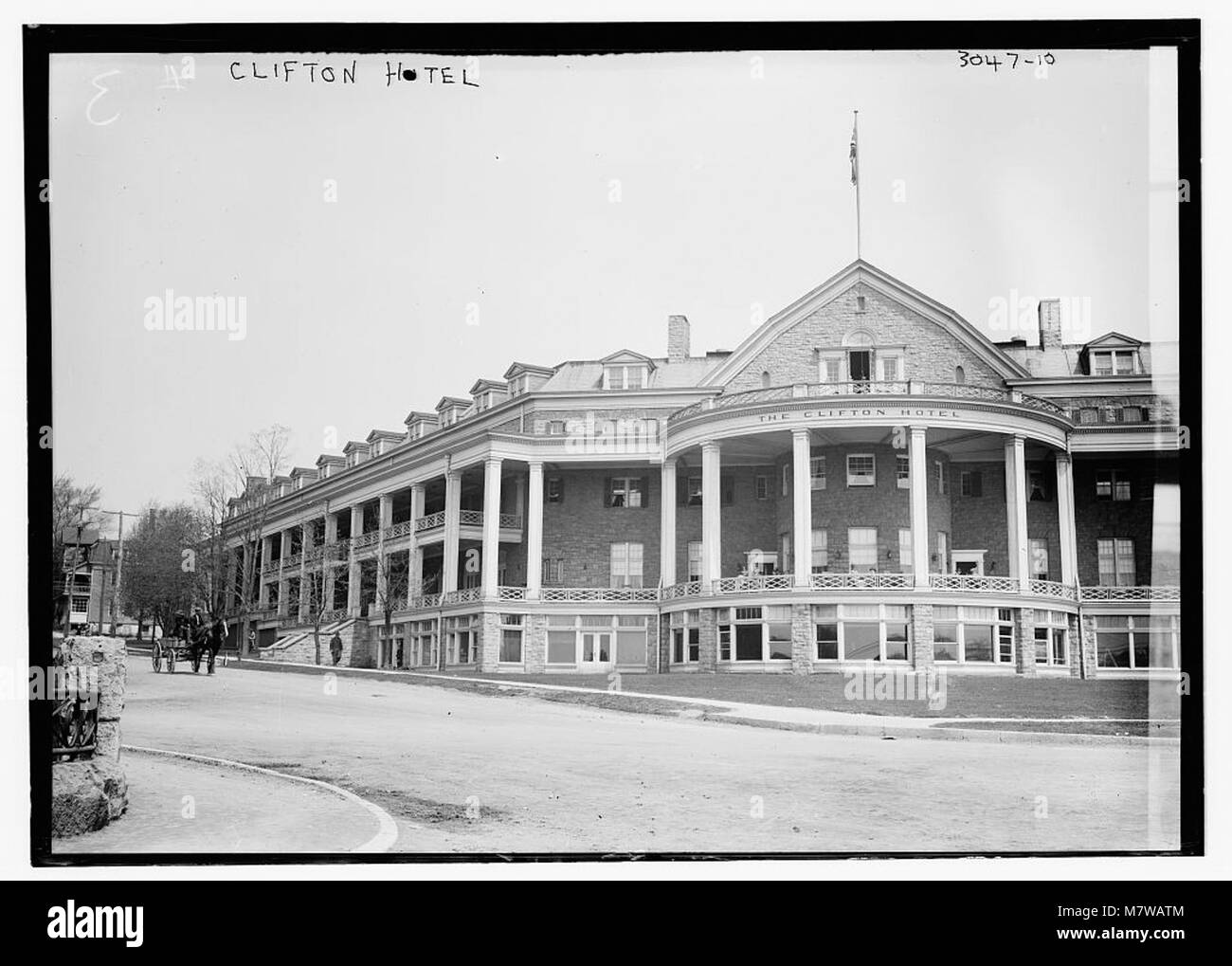 A historical photograph of the Clifton Hotel, a notable establishment ...