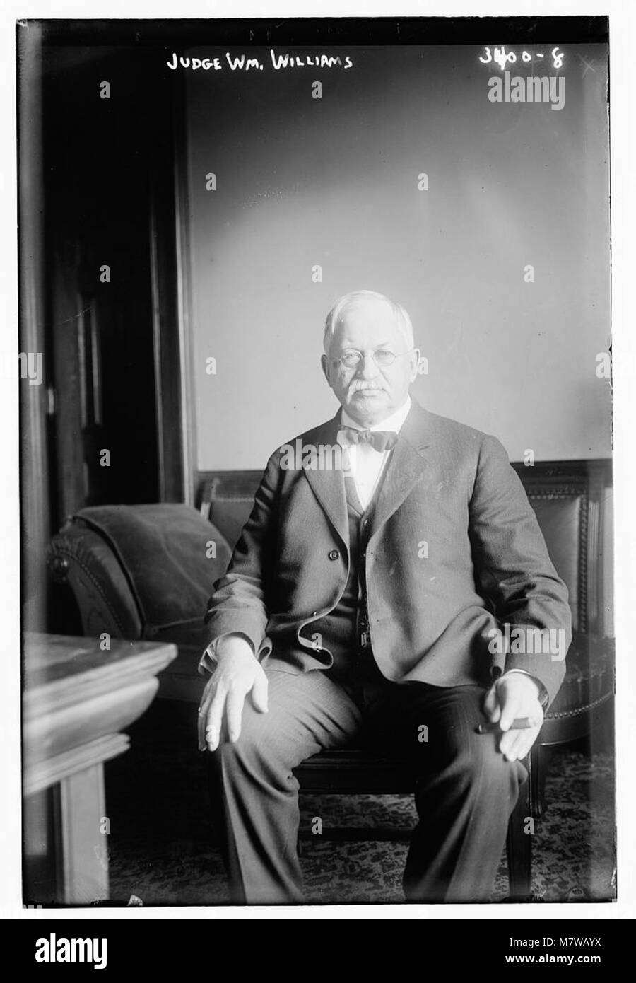 Judge Wm. Williams, a historical figure, depicted in a professional ...