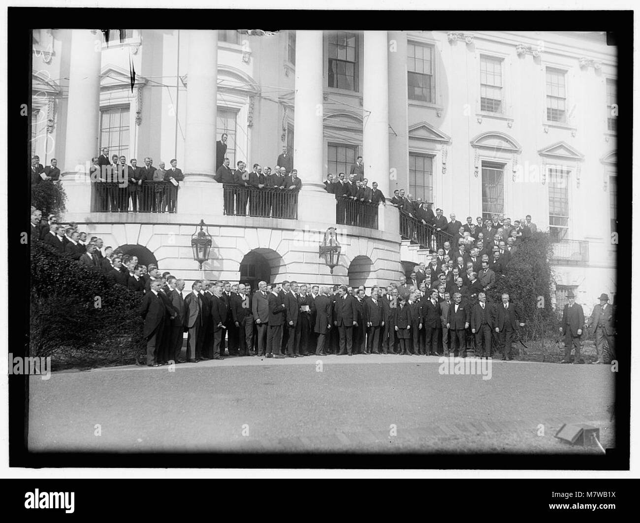 A historical photograph of labor representatives at the White House ...