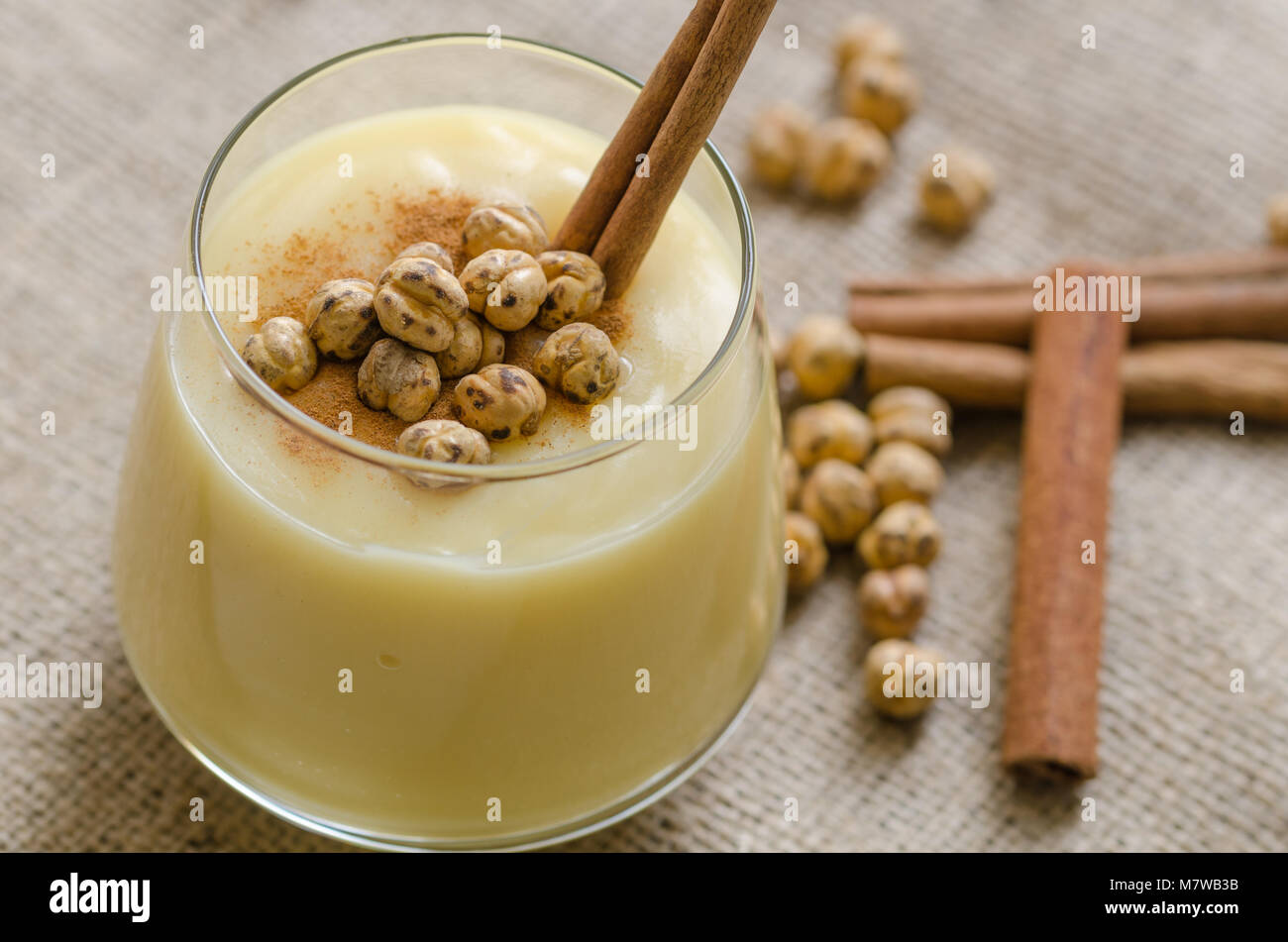 Boza or Bosa, traditional Turkish drink with roasted chickpeas and ...