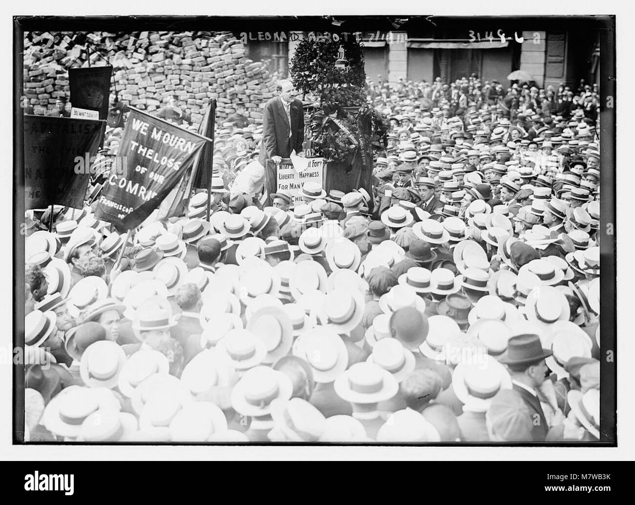 This photograph features Leonard Abbott, a prominent figure in early ...