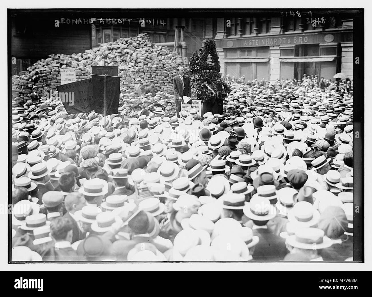 A portrait of Leonard Abbott, a key historical figure known for his ...