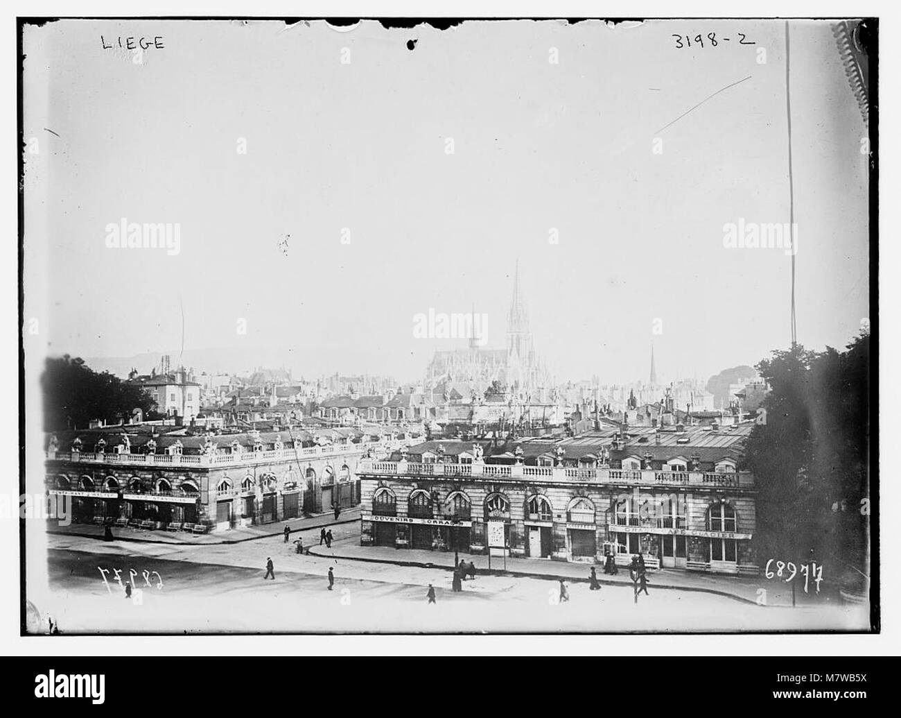 A photograph capturing the city of Liege, Belgium, highlighting its ...