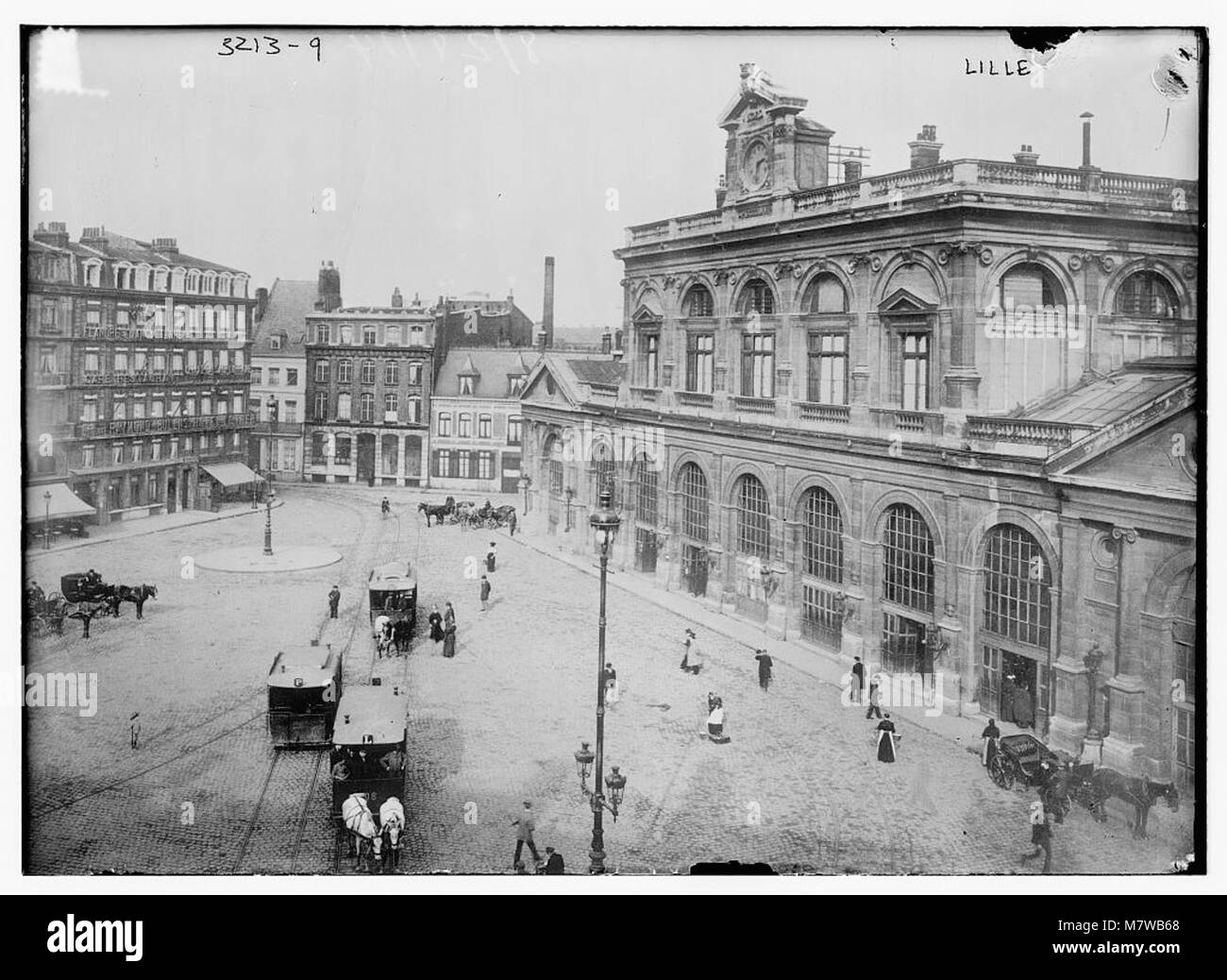 A view of Lille, a city in northern France known for its historical ...