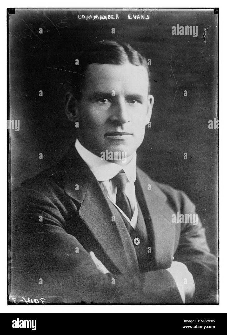 A portrait of Commander Evans, a notable figure in the American ...