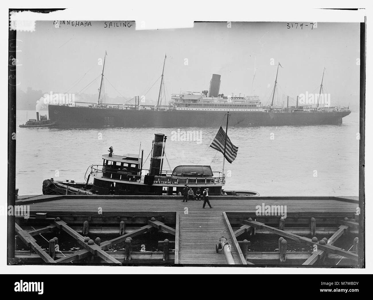 A photograph of the Minnehaha, a ship, captured during a sailing voyage ...