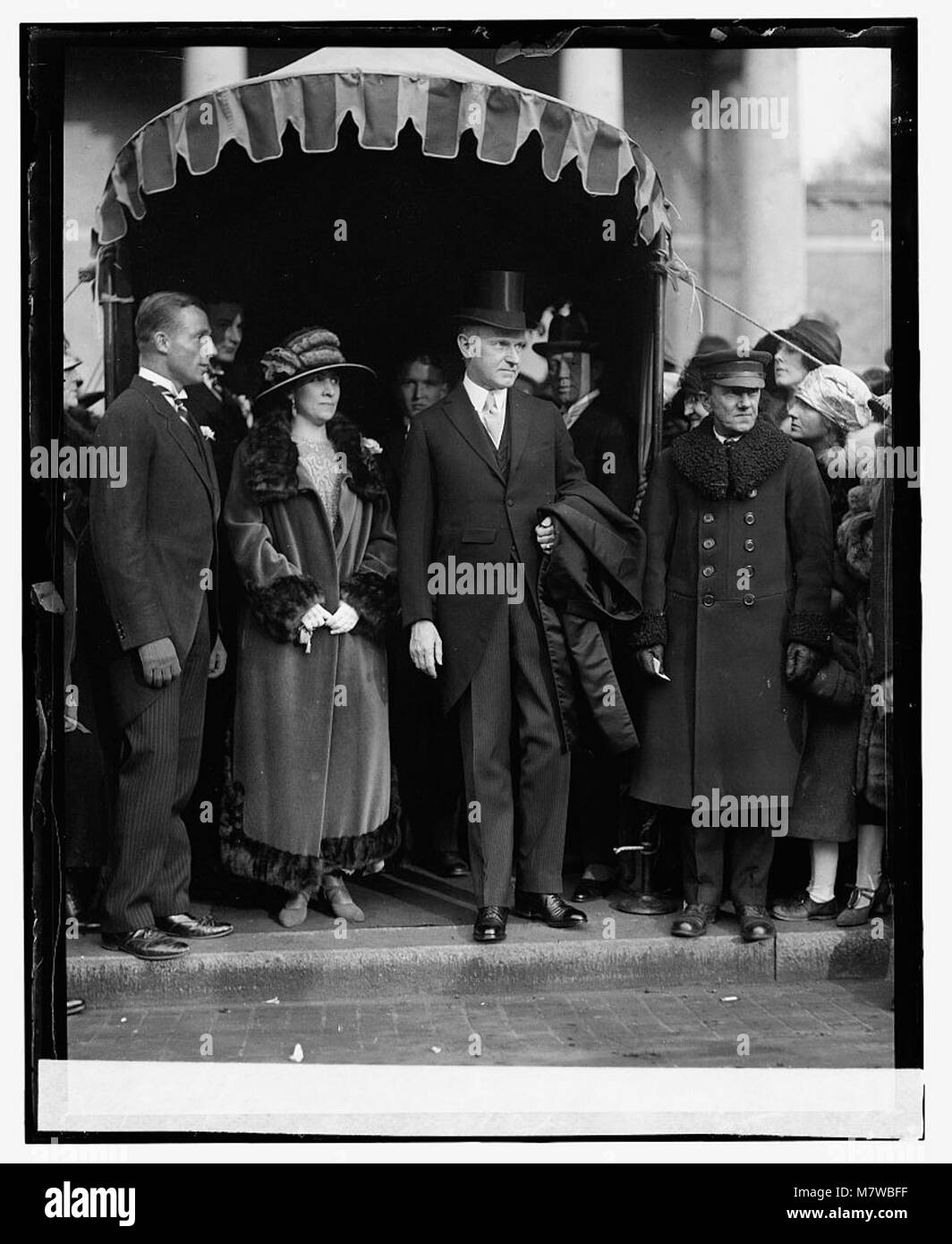 A photograph of Mr. and Mrs. Coolidge, taken on March 1, 1924. This ...