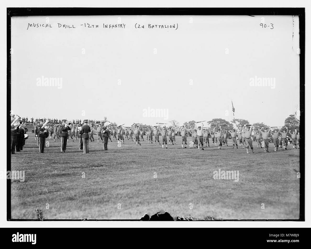 A photograph depicting the 12th Infantry's 2nd Battalion performing a ...