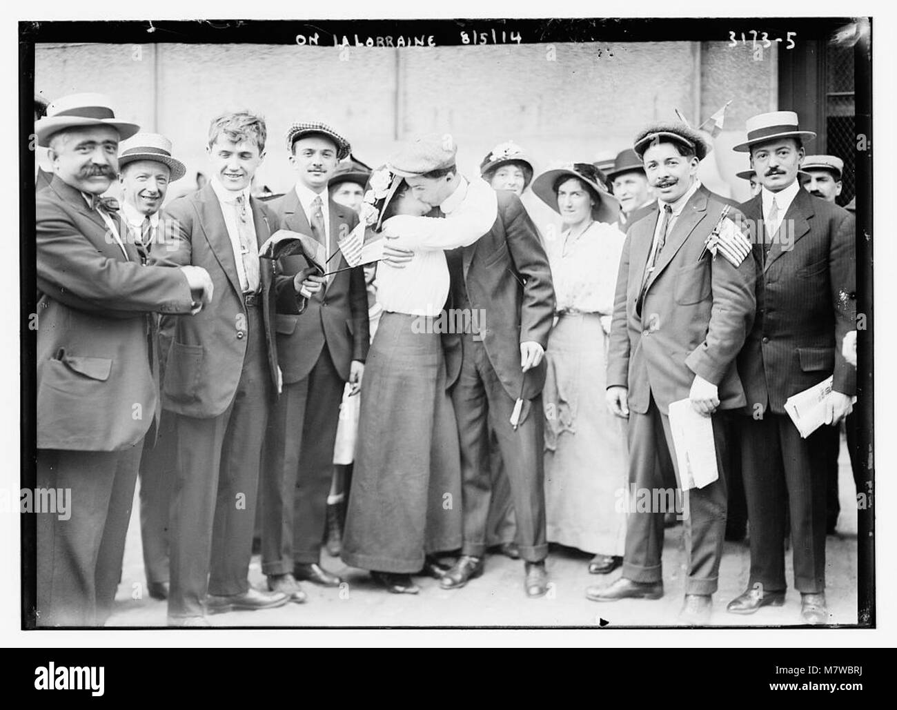 This photograph shows a scene aboard the ship LA Lorraine, dated August ...