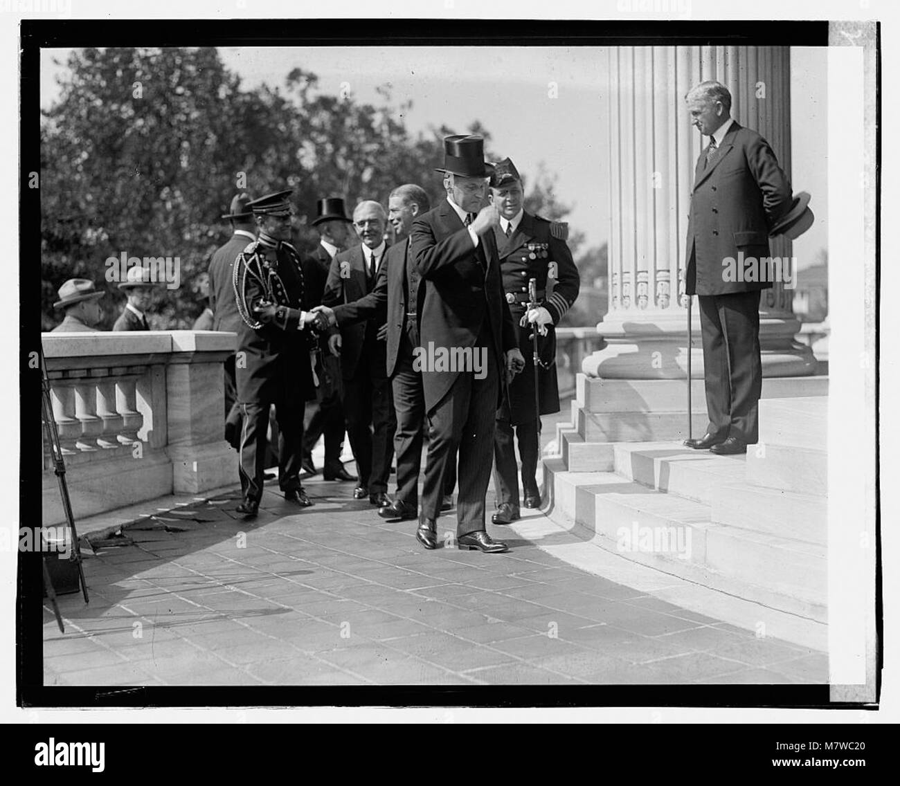 A photograph of President Calvin Coolidge speaking at the Daughters of ...