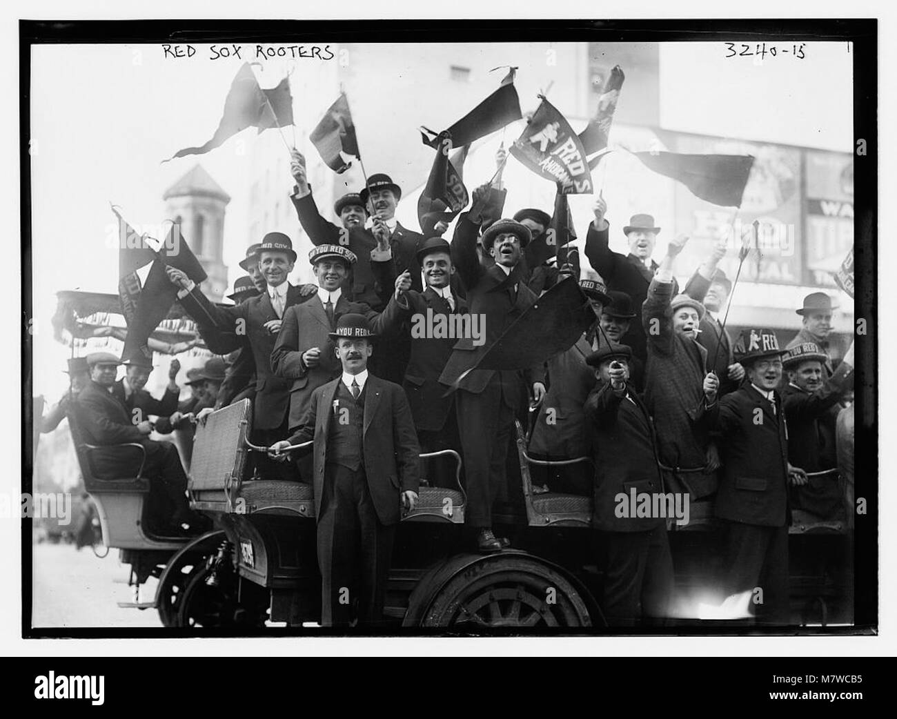 A group of Boston Red Sox fans, showing their enthusiasm for the team ...