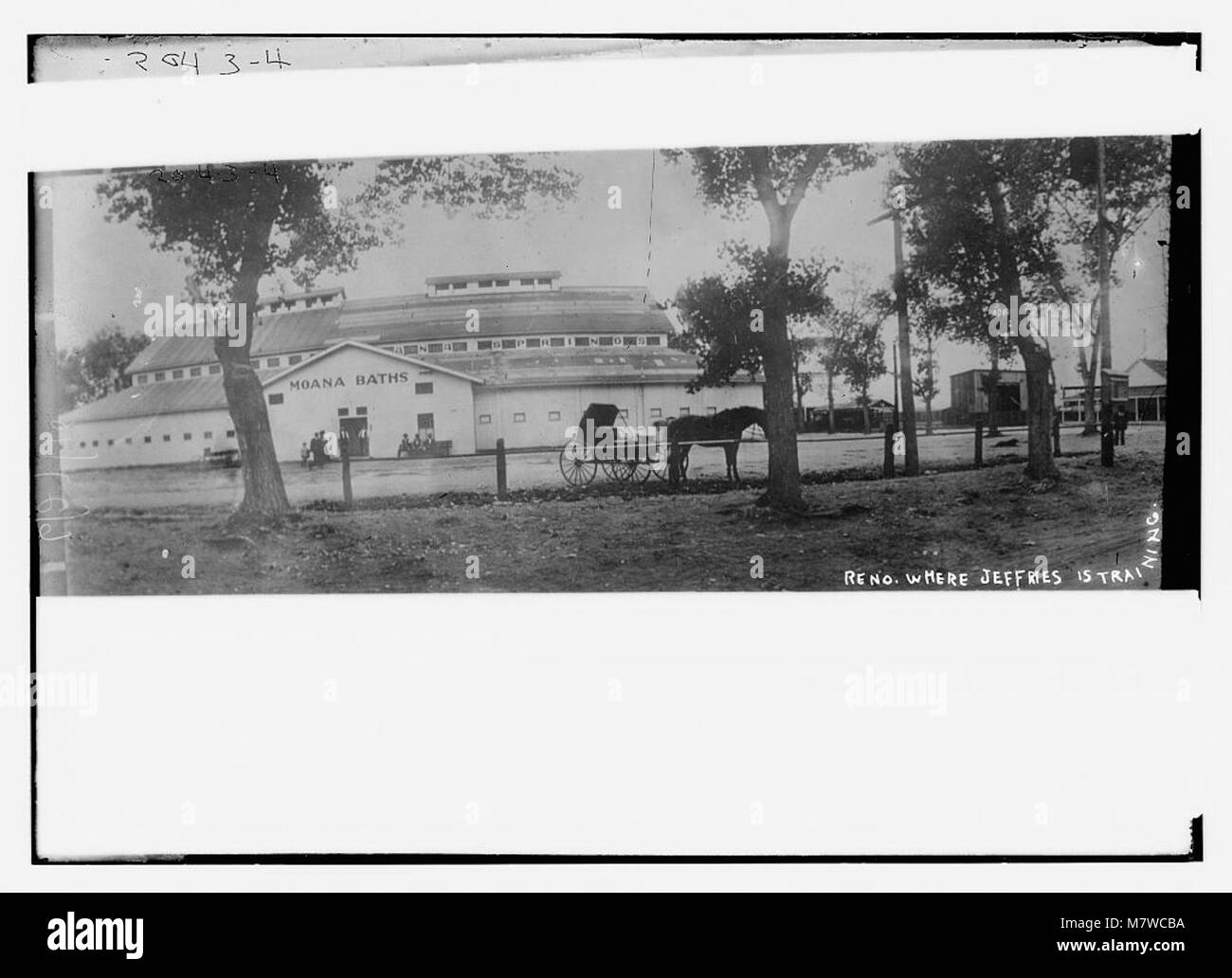The photograph depicts the location in Reno, Nevada, where boxer Jim ...