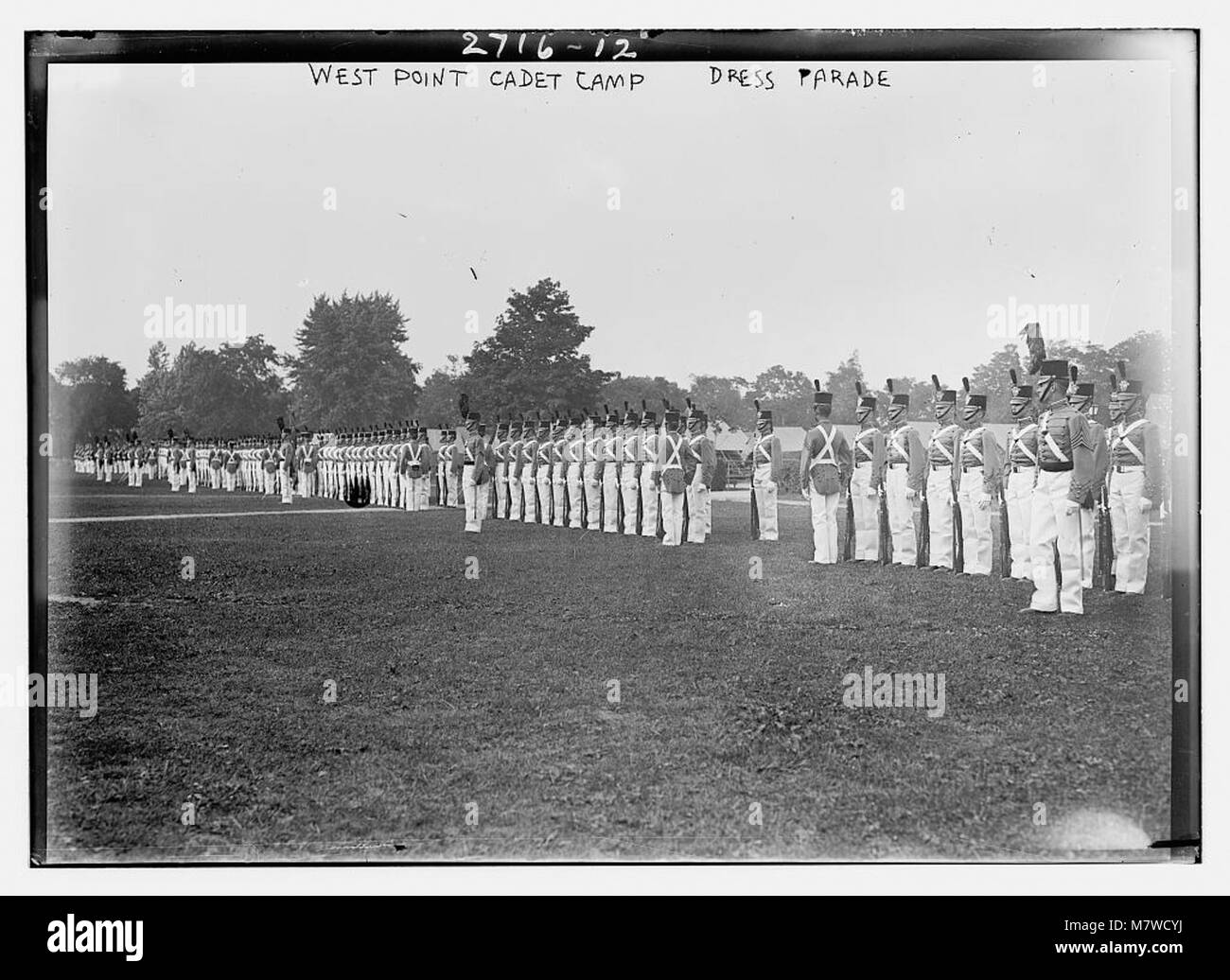 A formal dress parade at the United States Military Academy at West ...