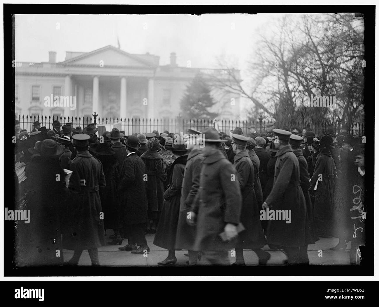A photograph documenting the arrests of women suffragists, highlighting ...