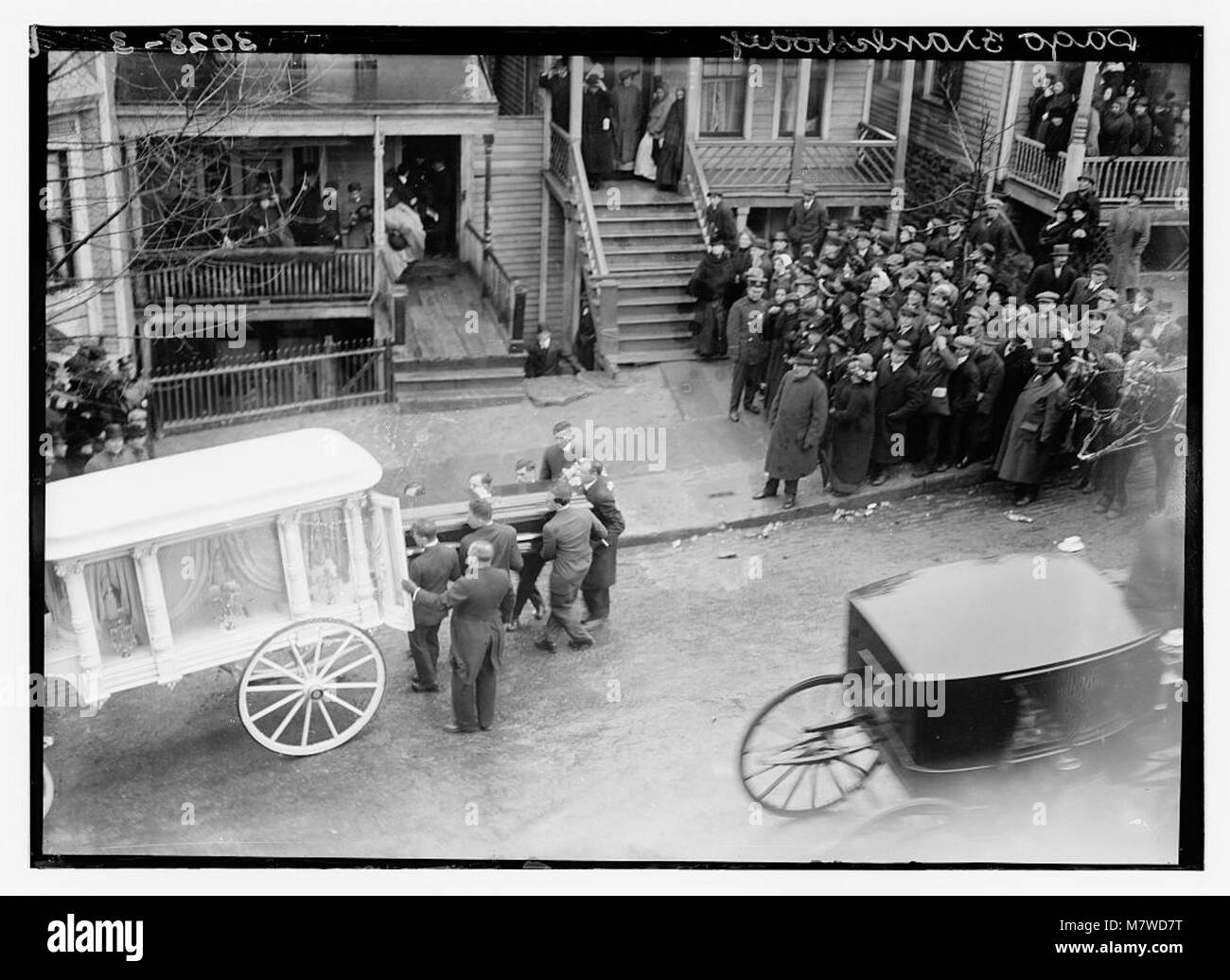 A historical image depicting the body of Dago Frank, possibly ...