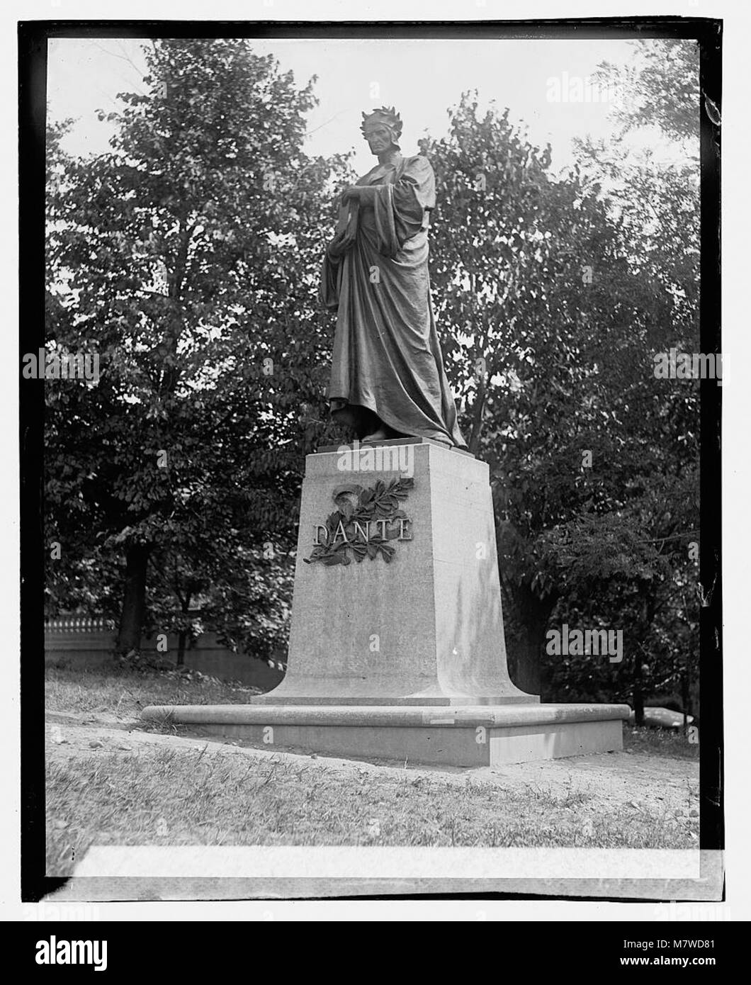 A statue of Dante Alighieri, the famed Italian poet and author of the ...