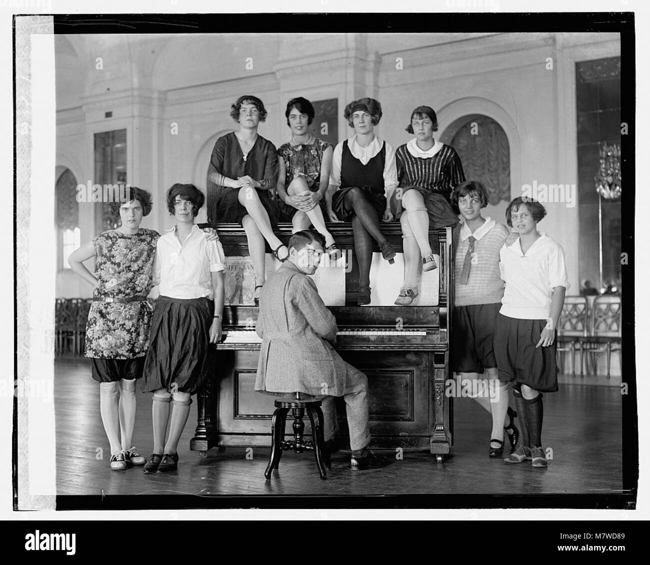 This image shows a group of debutantes on October 8, 1923. The ...