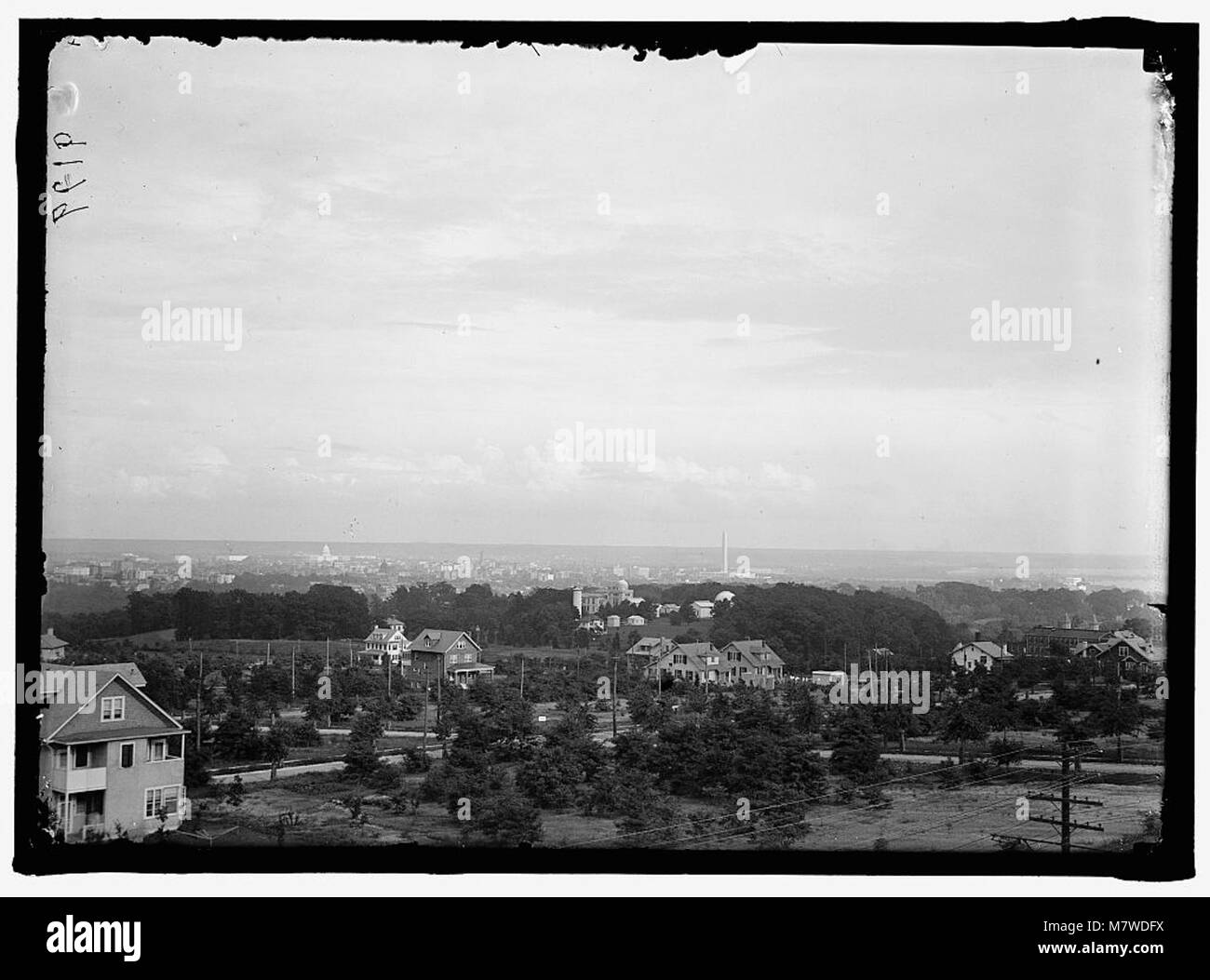Aerial views of American University in Washington, D.C., showing the ...