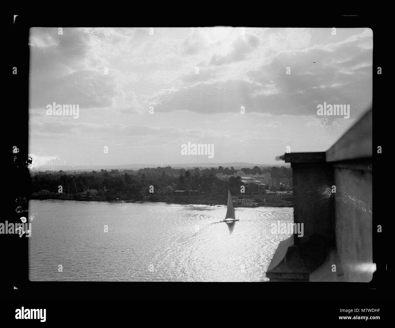 Egypt. River scenes. The Nile. Sunset scenes across the Nile LOC matpc ...