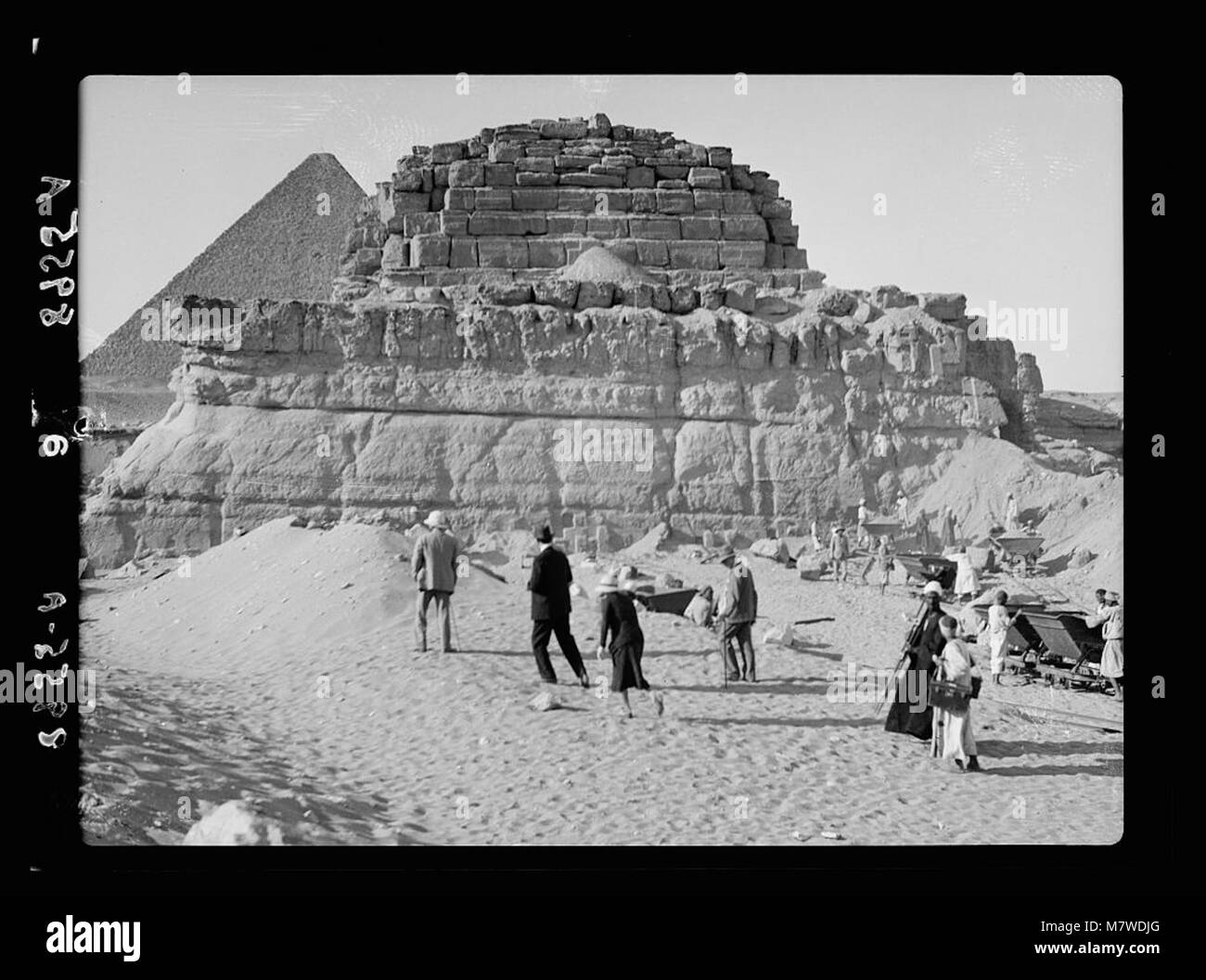 A close-up view of the fourth pyramid in Egypt, offering a detailed ...