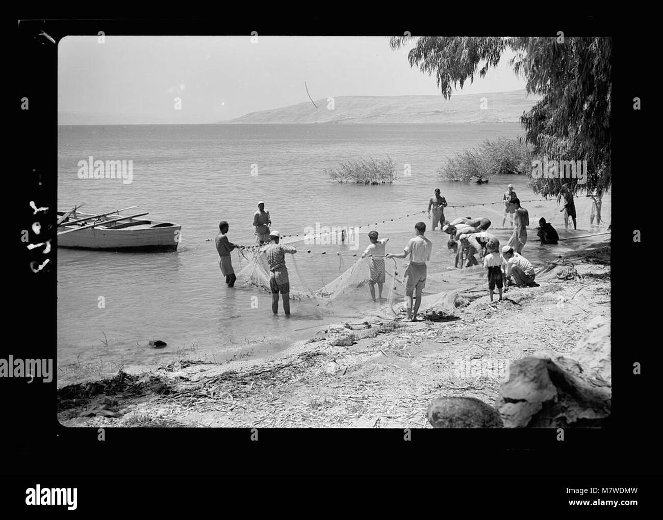 Fishing on Galilee LOC matpc.17829 Stock Photo - Alamy