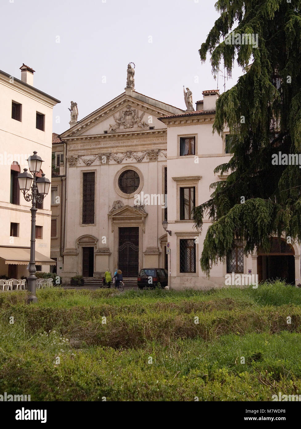 A nice small square of Vicenza in Veneto (Italy Stock Photo - Alamy
