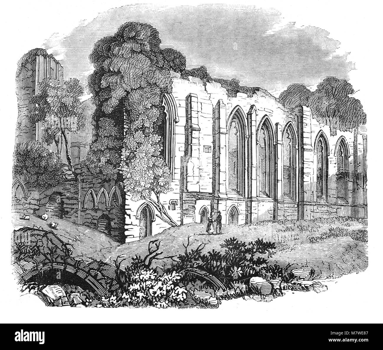 Black and white england landscape Cut Out Stock Images & Pictures - Alamy