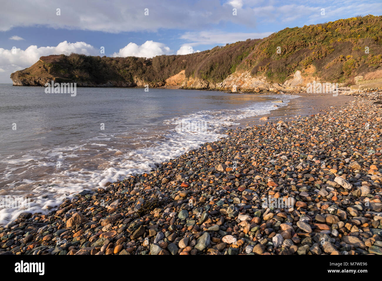 Pebble beach at Cemaes Bay, Anglesey, North Wales coast Stock Photo - Alamy