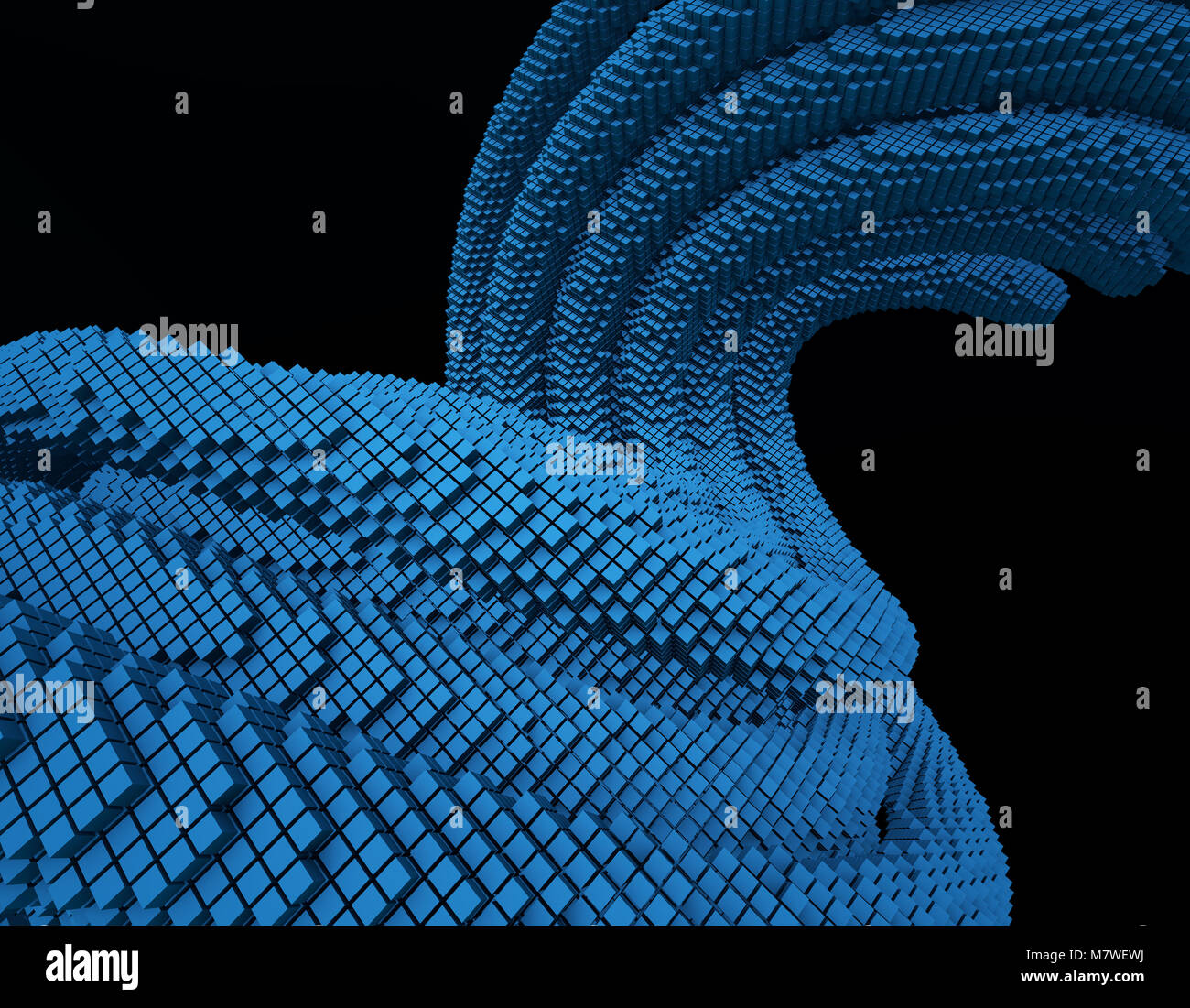 Technology Network Data Transmission, Spiral Pipeline Stock Photo - Alamy