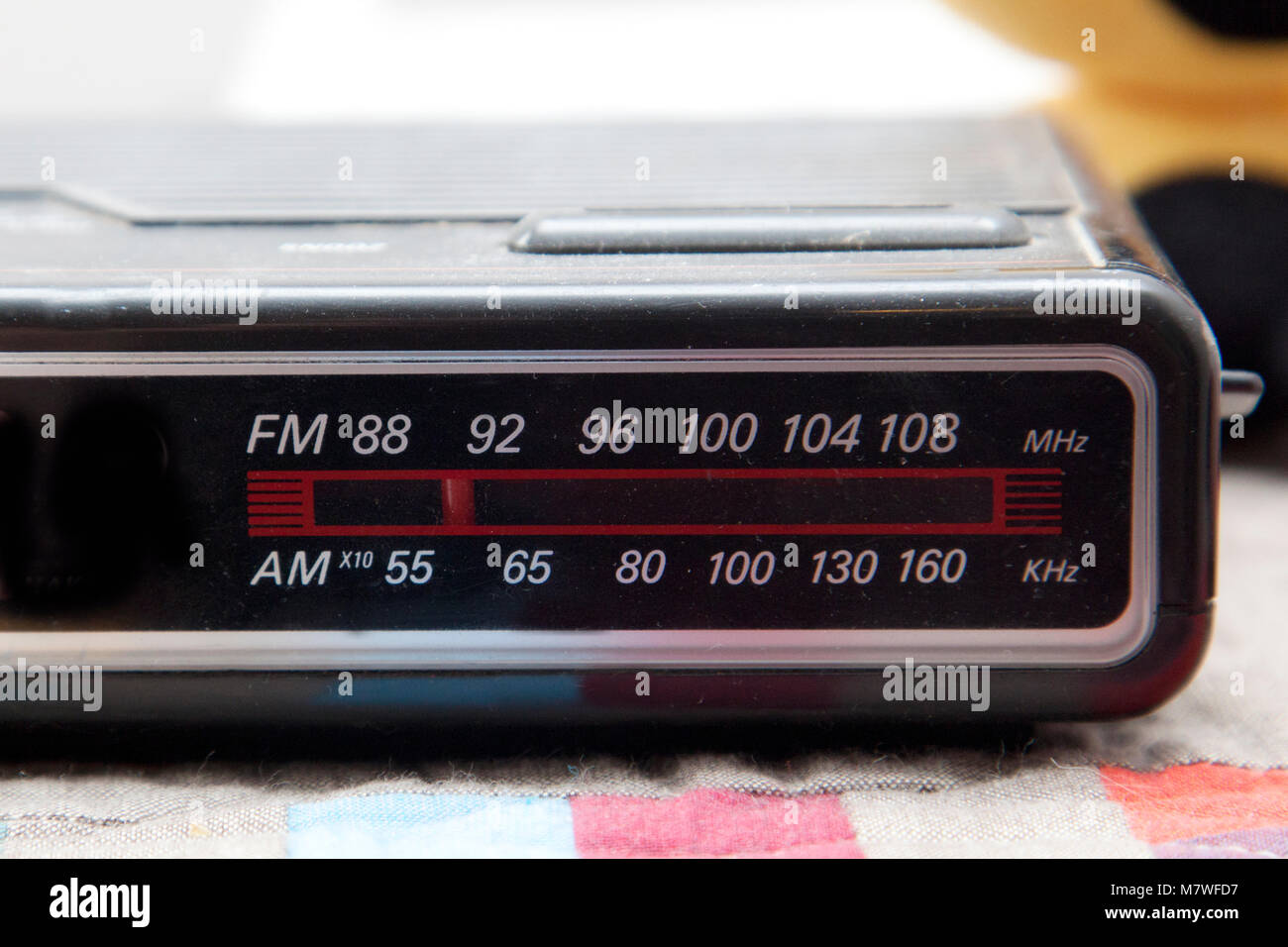 tuner on an old radio for listening to music Stock Photo - Alamy