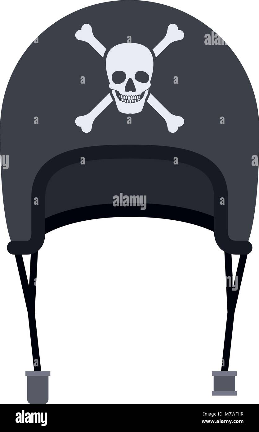classic motorcyclist helmet with skull patch Stock Vector Image & Art ...