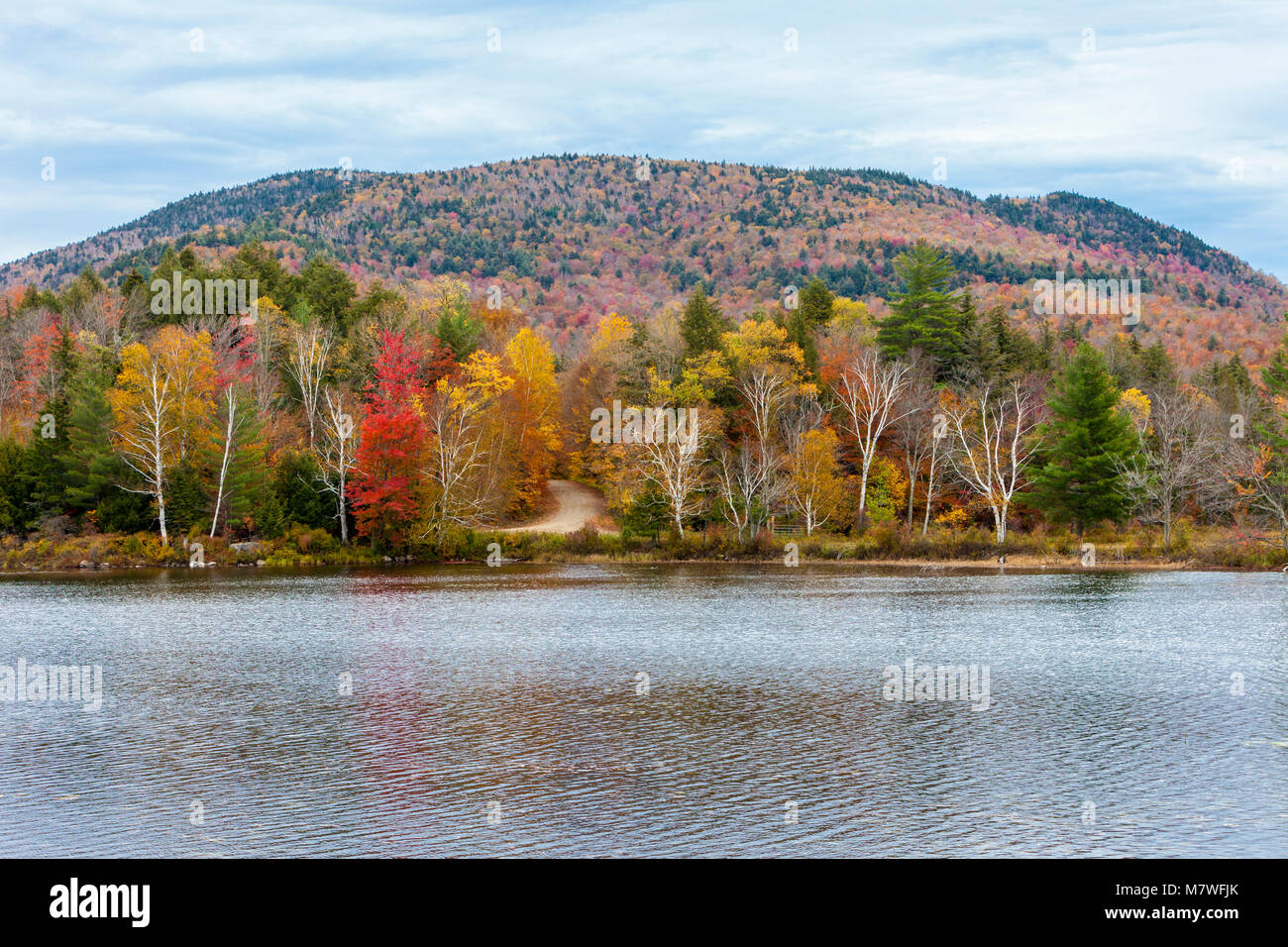 Simon Pond, Raquette River, Upper New York State, USA. Fall Foliage ...