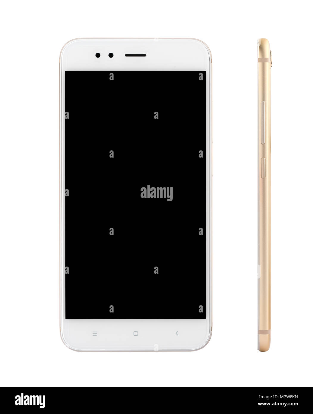 Smartphone on white background isolated Stock Photo - Alamy