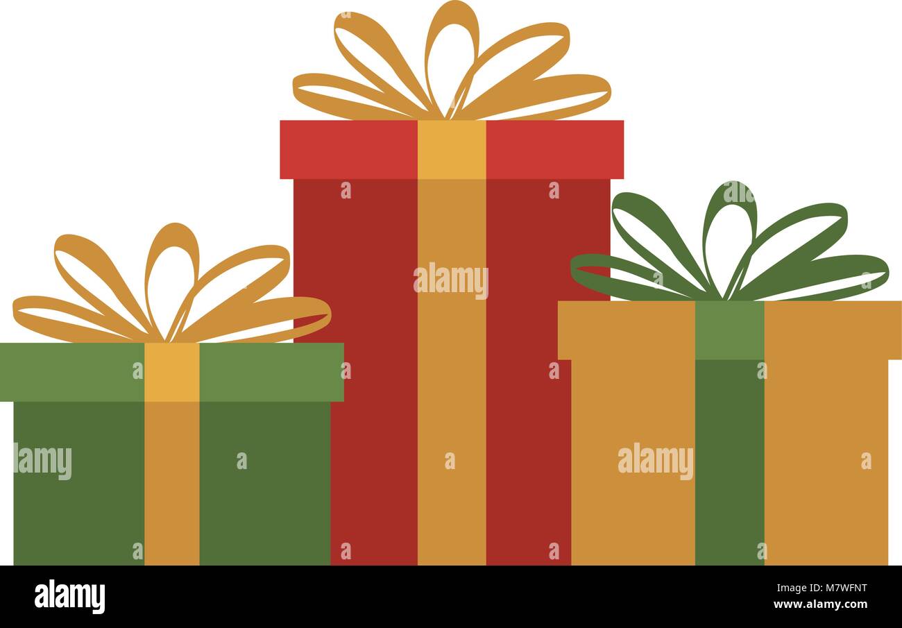 set gifts boxes presents icon Stock Vector Image & Art - Alamy