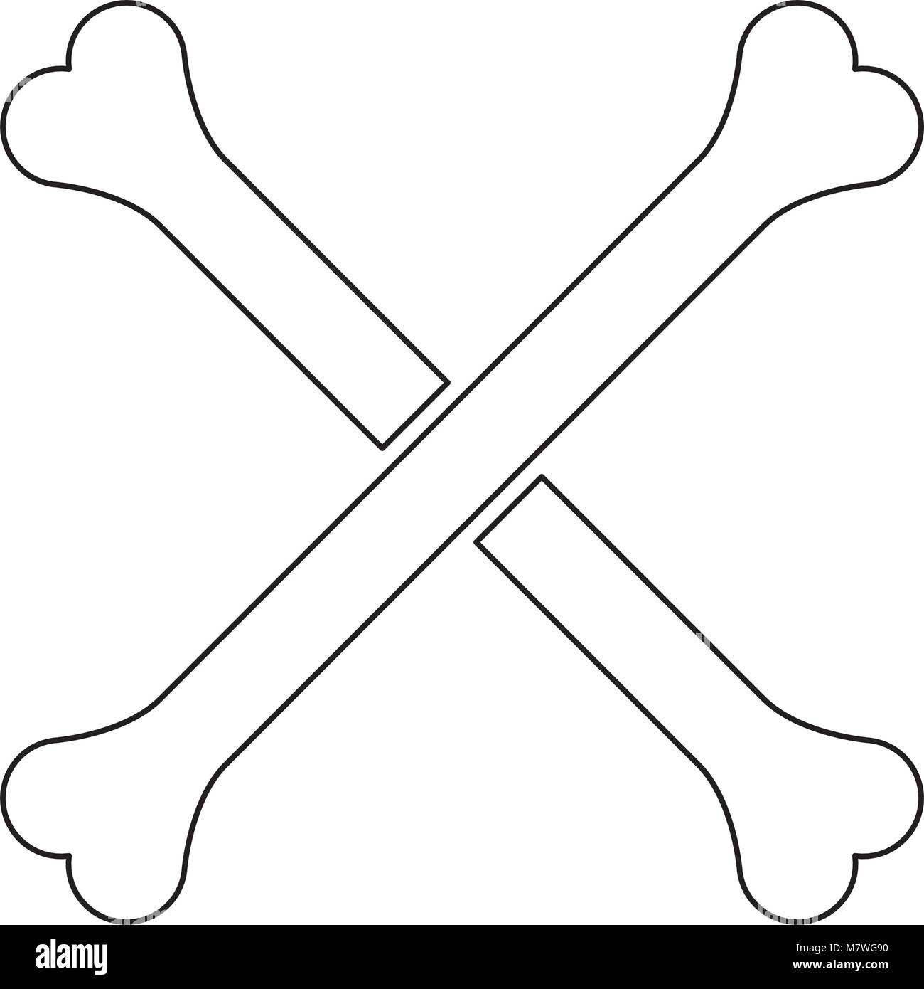 bones crossed isolated icon Stock Vector Image & Art - Alamy
