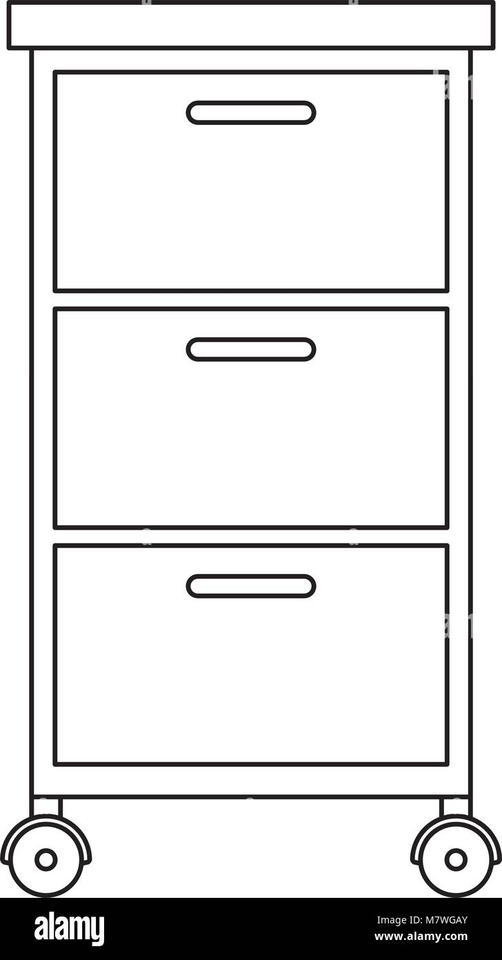 Flat file cabinet drawer Black and White Stock Photos & Images - Alamy