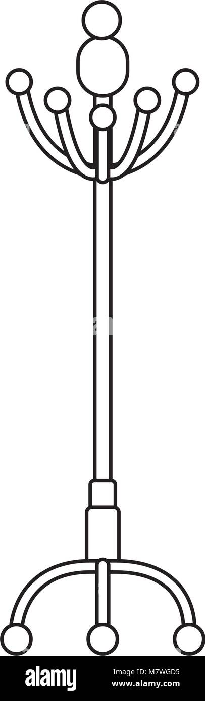 wooden coat rack icon Stock Vector Image & Art - Alamy