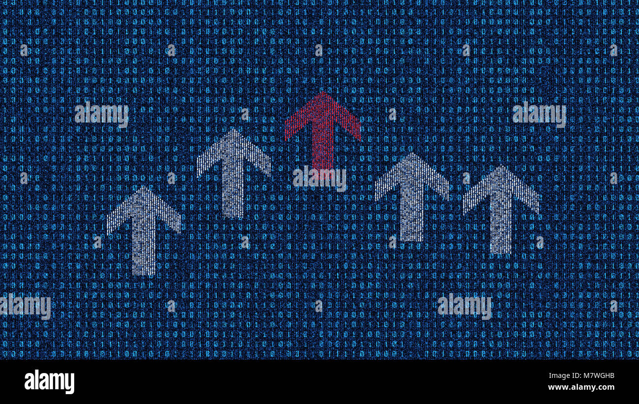 Technology Digital Network Communication Binary Code Information