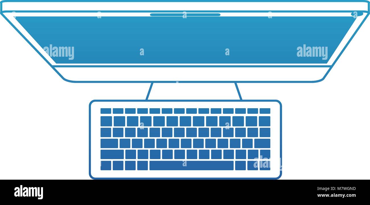 computer desktop isolated icon Stock Vector Image & Art - Alamy