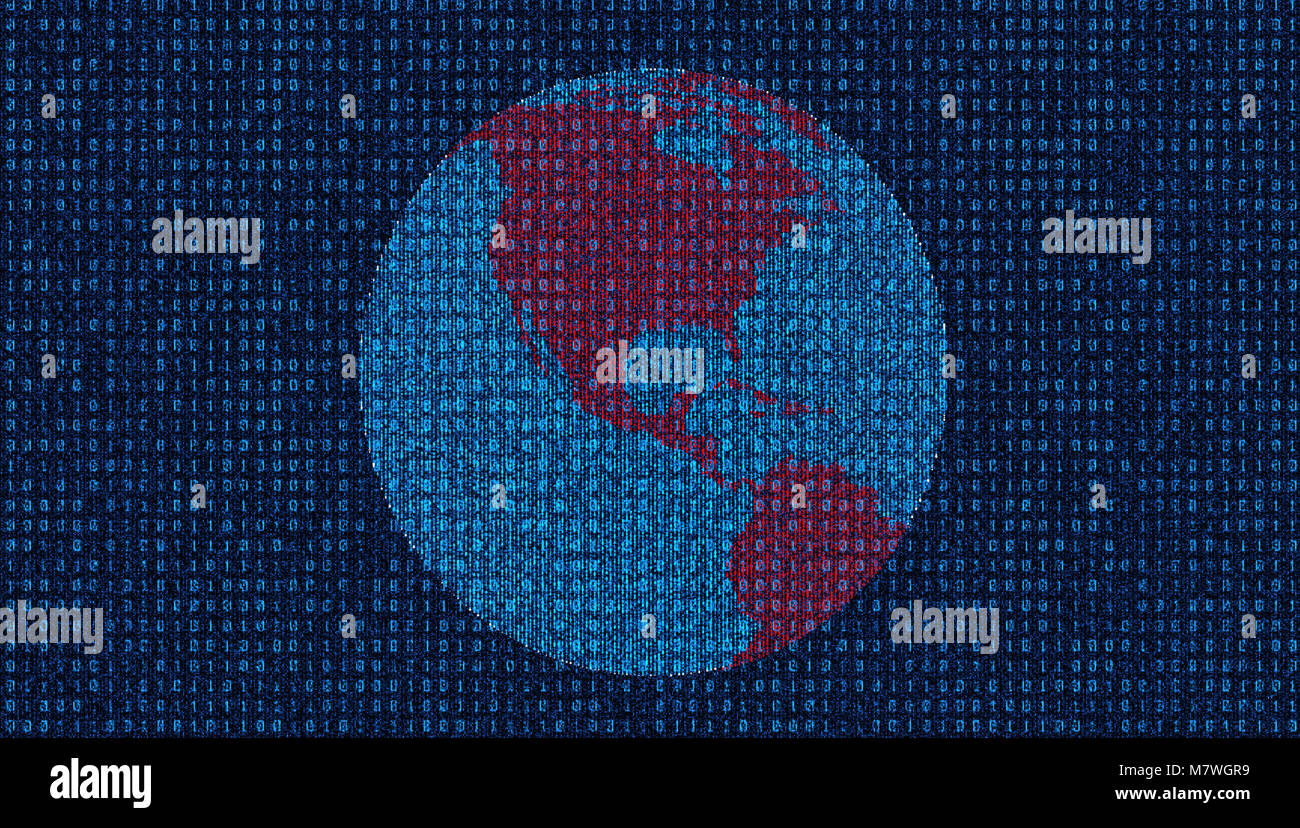 Technology Digital Network Communication, Binary Code, Information ...