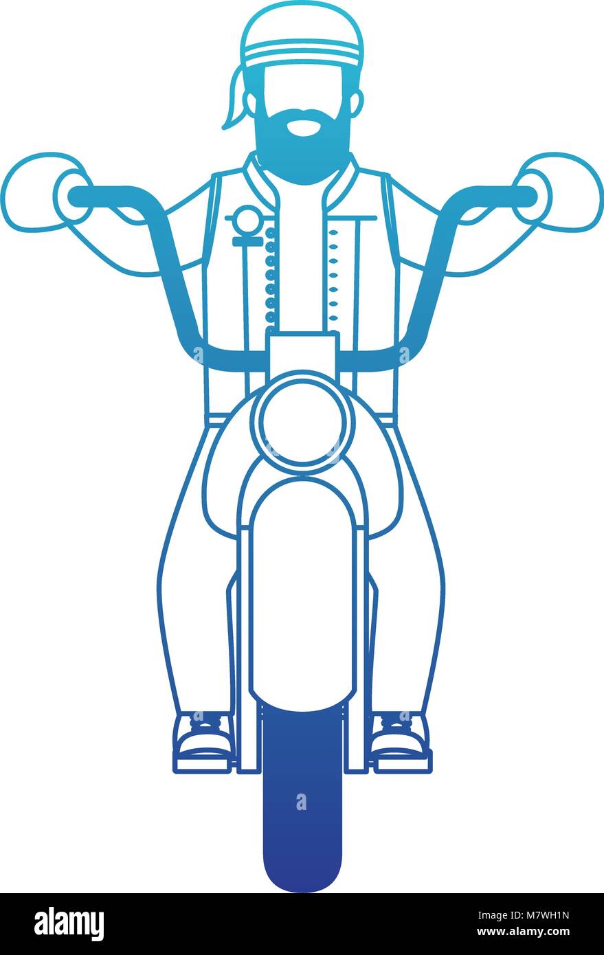 biker in the classic motorcycle character Stock Vector Image & Art - Alamy