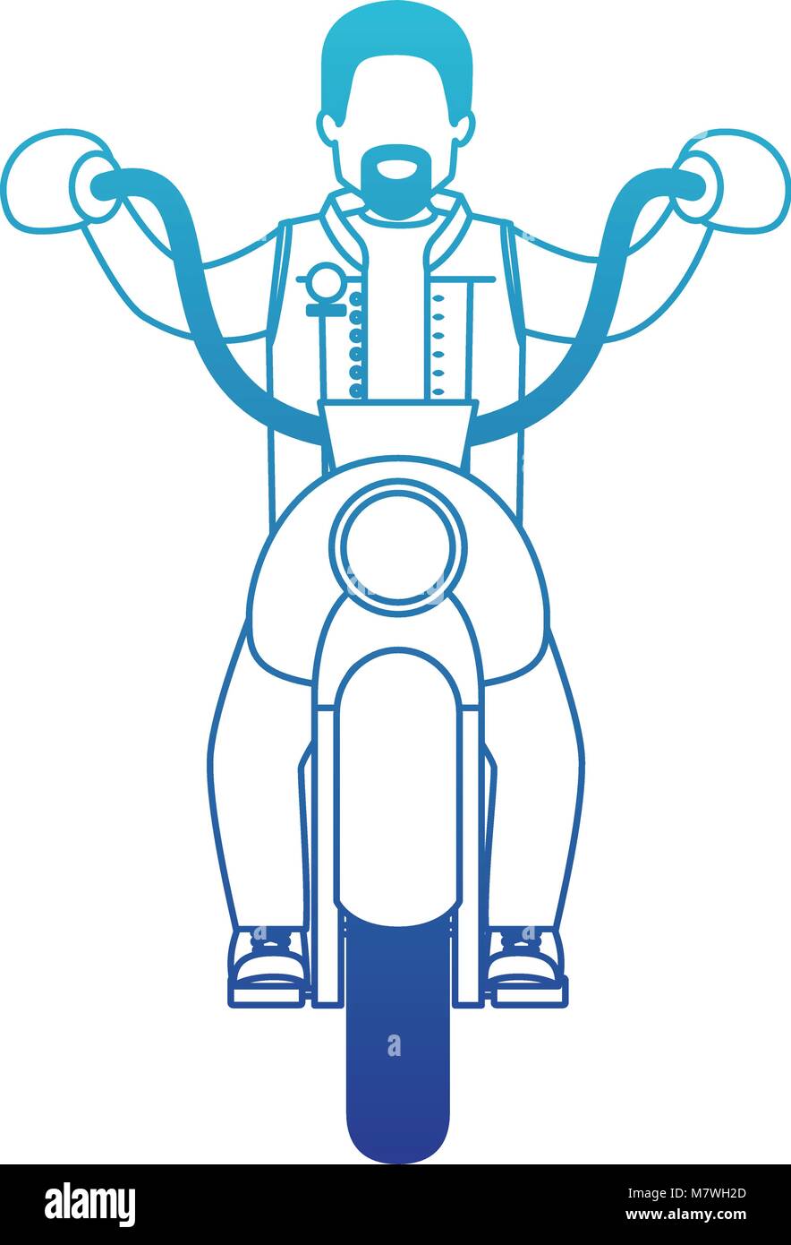 biker in the classic motorcycle character Stock Vector Image & Art - Alamy