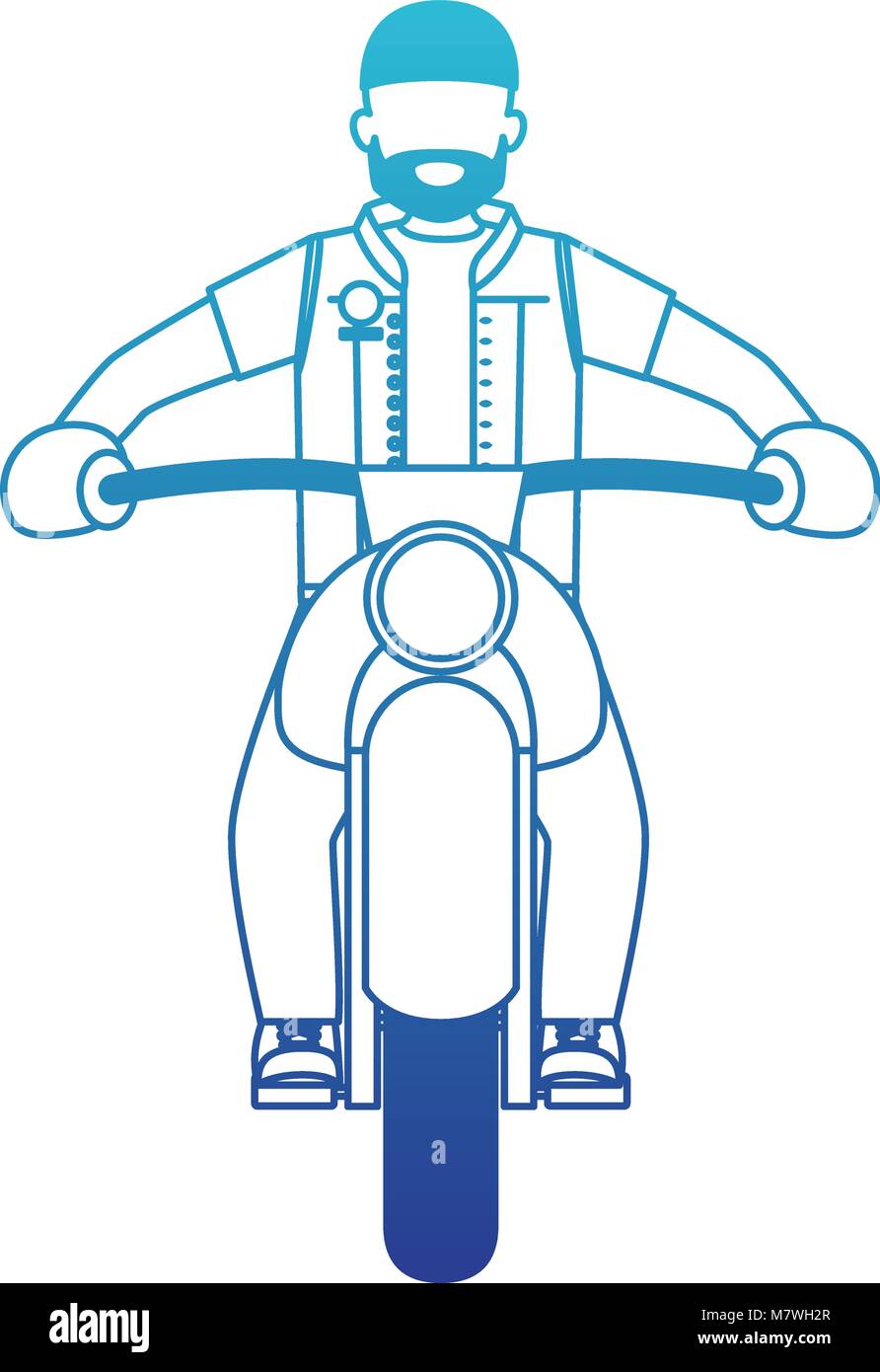 biker in the classic motorcycle character Stock Vector Image & Art - Alamy