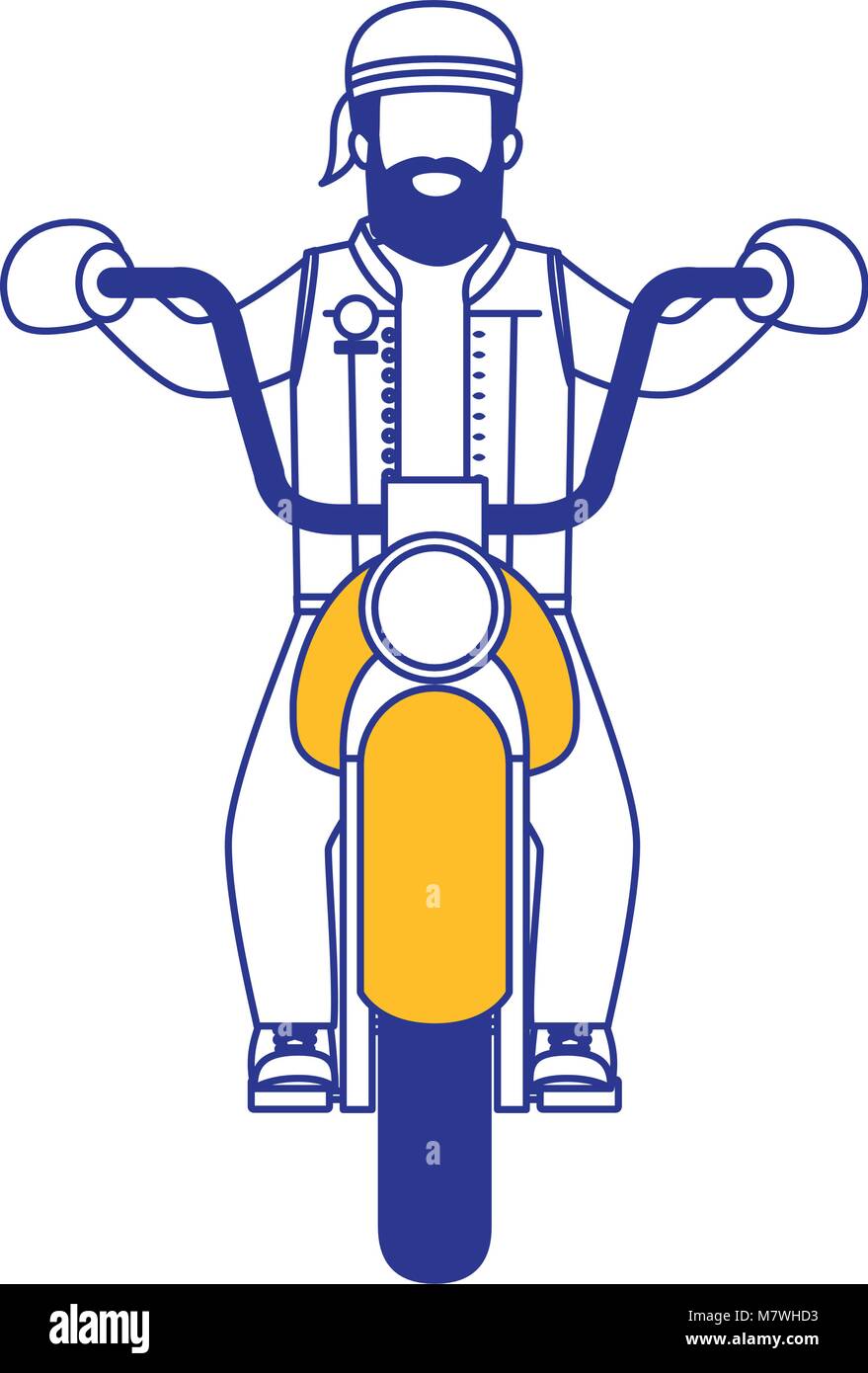biker in the classic motorcycle character Stock Vector Image & Art - Alamy
