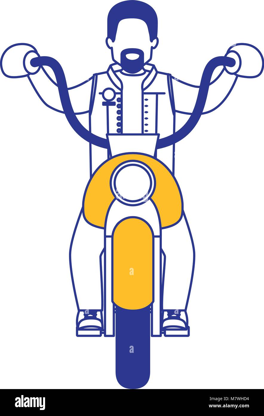 biker in the classic motorcycle character Stock Vector Image & Art - Alamy
