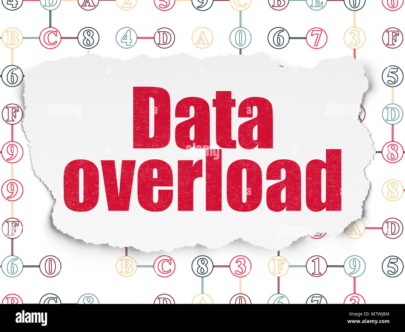 Data concept: Data Overload on Torn Paper background Stock Photo - Alamy