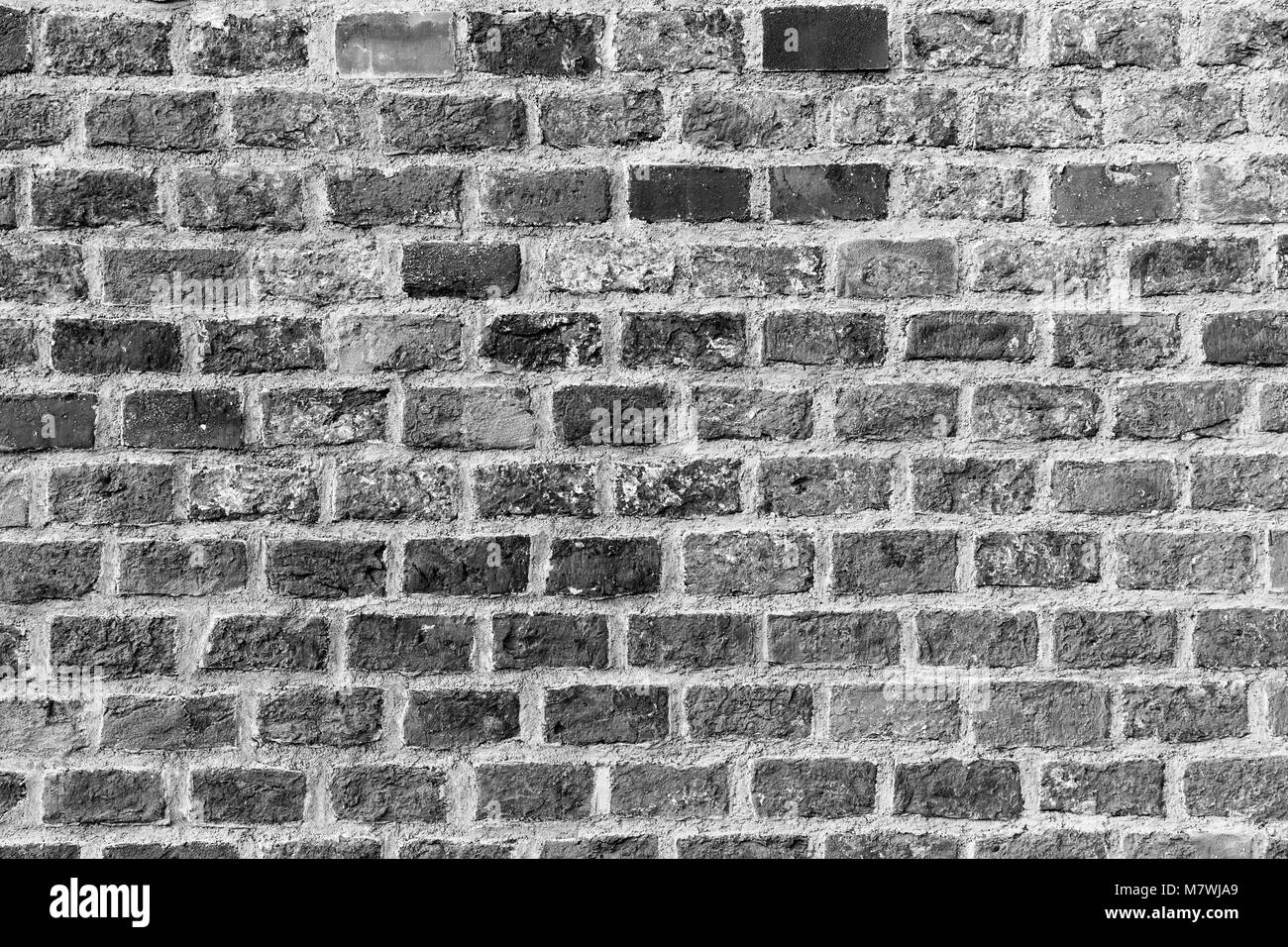 Black and white brick wall texture grunge background with copy space ...
